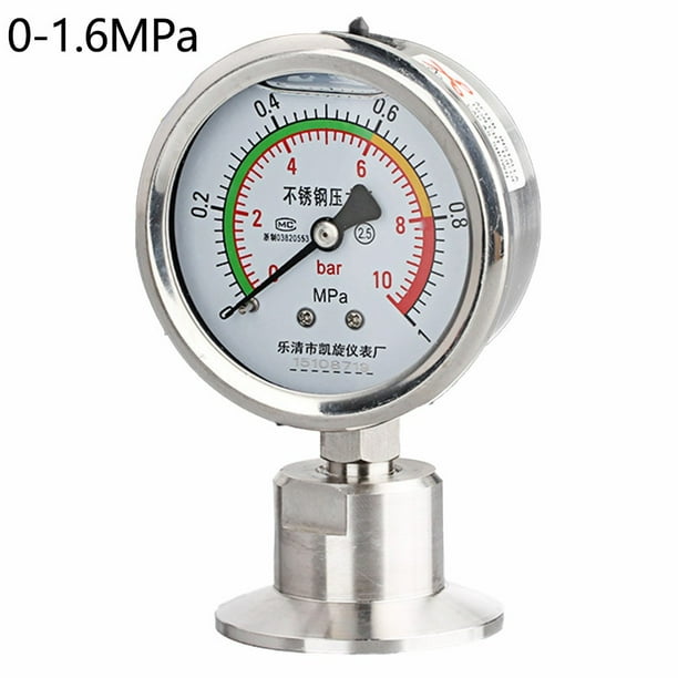 Manometer 1.5\"（50.5Mm）Od Tri Clamp Membrane Pressure Gauge-Ss304 ...