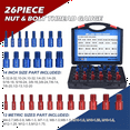 Nut and Bolt - 26PCS(14 Inch & 12 Metric) Identifier Gauge Set Bolt ...
