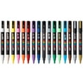 POSCA 16-Color Metallic Paint Marker Set, Fine Bullet Tip, PC-3M ...