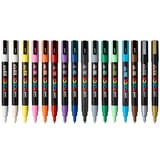 POSCA 16-Color Metallic Paint Marker Set, Fine Bullet Tip, PC-3M ...