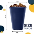 Exquisite, Disposable Plastic Cups, 50 Ct, 12 Oz Navy Heavy Duty ...