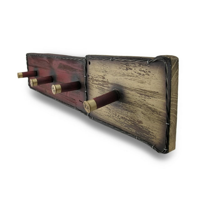 Wooden Shotgun Shells Decorative Hanging Wall Hook Plaque - Walmart.com