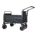 2-in-1 Multifunctional Folding Wagon Carts, Convertible Beach Chair ...