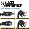 10 FT Bicycle Lock Cable Combination Lock for Bikes, Kayaks, Gates and ...
