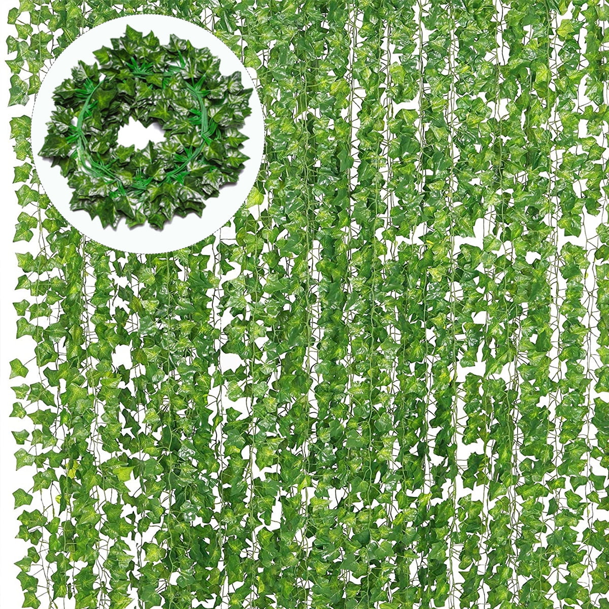 Artificial Ivy Garland, Fake Ivy Leaf Plants Vine Greenery Garland Home ...