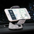 UHUSE 1Pcs Car Phone Holder Dashboard Stand Crystal Bling Girls ...