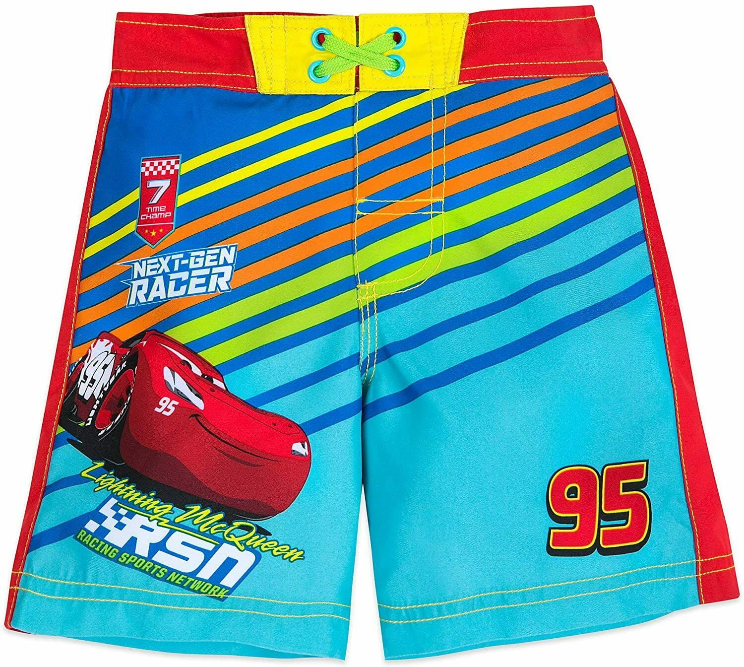 Disney Cars Lightning McQueen Swim Trunks Shorts Boy Size 5/6 - Walmart.com