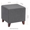 Simple British Style Cube Footstool, 16x16x16, Gray Ottoman foot rest ...