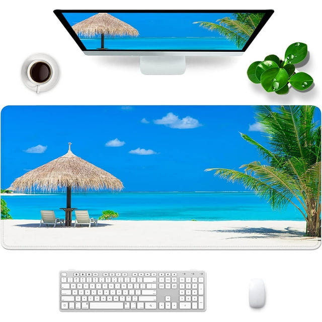 Beach Gaming Mouse Pad XXL Large Mouse Pad 35x15.7x0.12 inch Extra ...