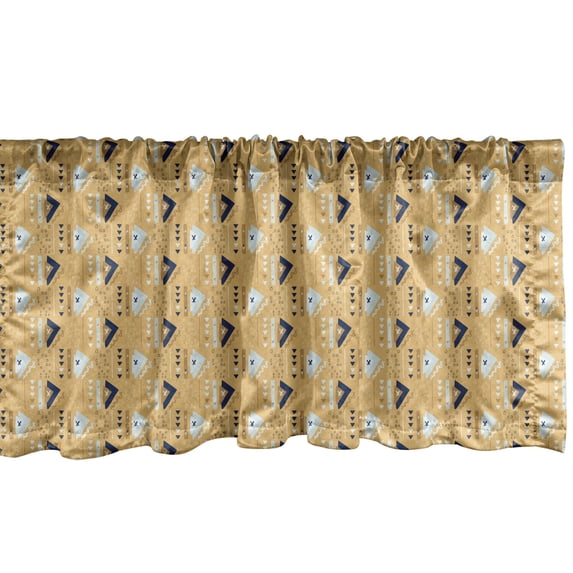 Abstract Window Valance Pack of 2, Memphis Style Geometric Shapes ...