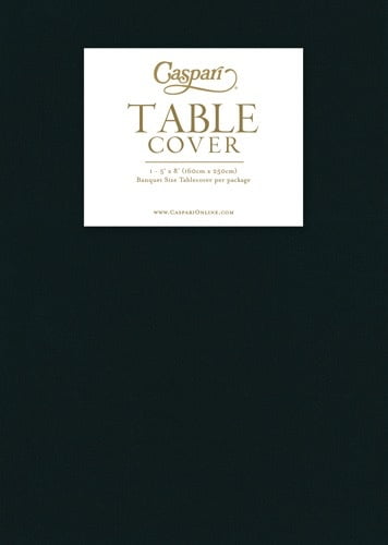 Table Cover Airlaid Paper Linen Tablecloth 62x98 Inch Black - Walmart.com