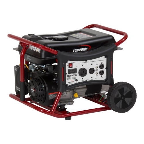 Restored Powermate PM0143400R 208cc Gas 3,400 Watt Portable Generator ...