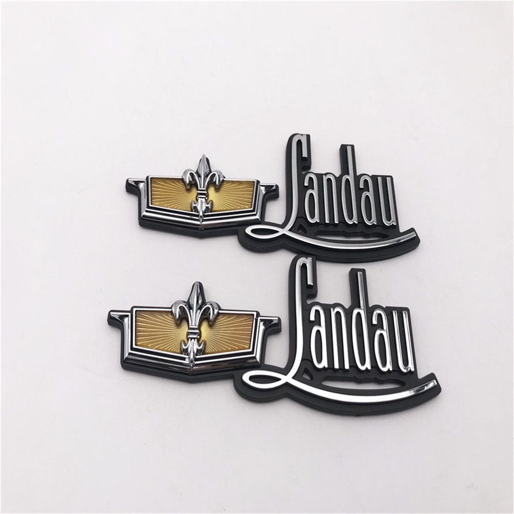 2PCS Gold And Chrome Landau Word Car Fender Side Trunk Decal Name Plate ...
