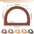 10PCS Wooden Bag Handles for Bag Making, 5 Colors Handbag Replacement ...