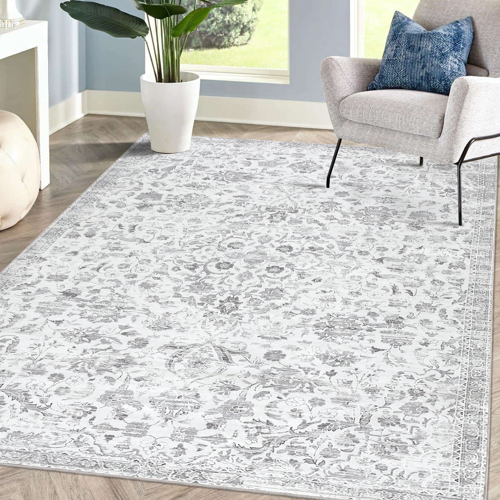 Click here for Garvee 5x7 Washable Floral Rug Ultra-Soft Vintage... prices