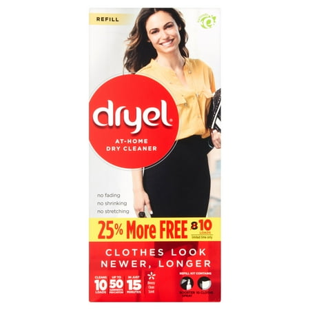 Dryel At-Home BONUS Dry Cleaner Refill Kit with Extra 2 Cloths ...