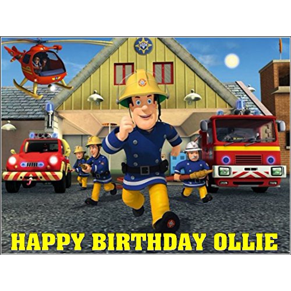 Fireman Sam Edible Frosting Cake Topper - Walmart.com - Walmart.com