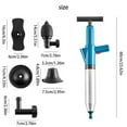 erfcxs Pneumatic Floor Drain Unclogging Tool Powerful Toilet Pipe ...