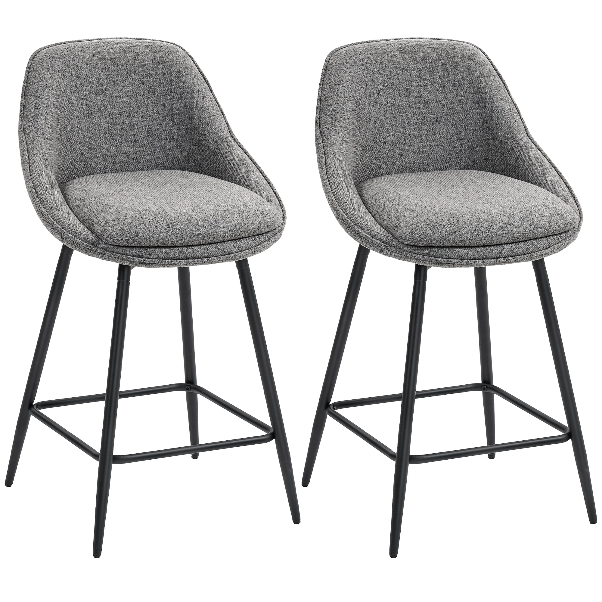 Click here for Homcom Swivel Bar Stools Set Of 2 26 Counter Heigh... prices