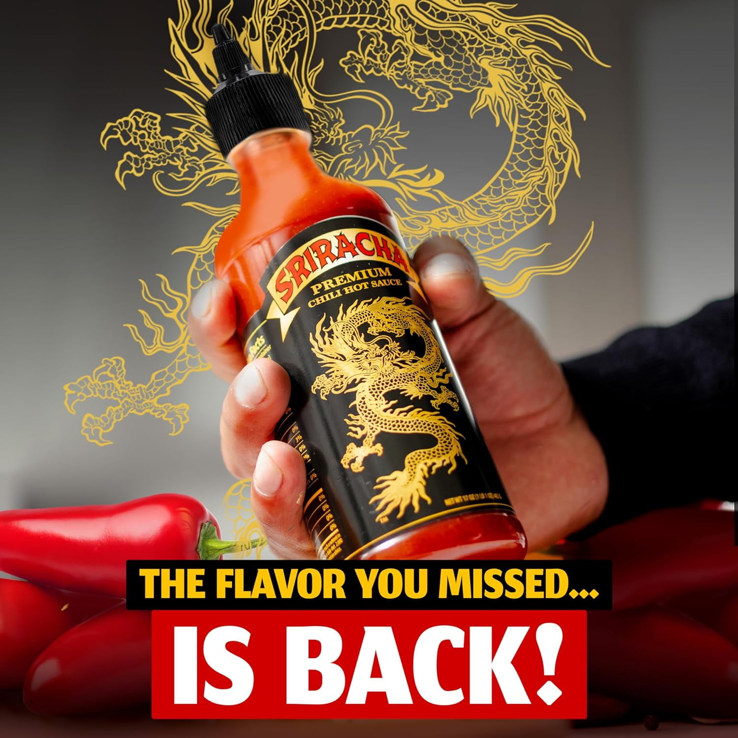 Sriracha With Dragon Logo