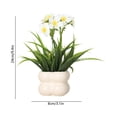 Yannianjz Simulated Orchid Decor, Ceramic Pot Fake Flowers for Living ...