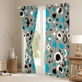 Manfei Star Circle Kitchen Curtains, Retro Geometric Black Out Curtains ...