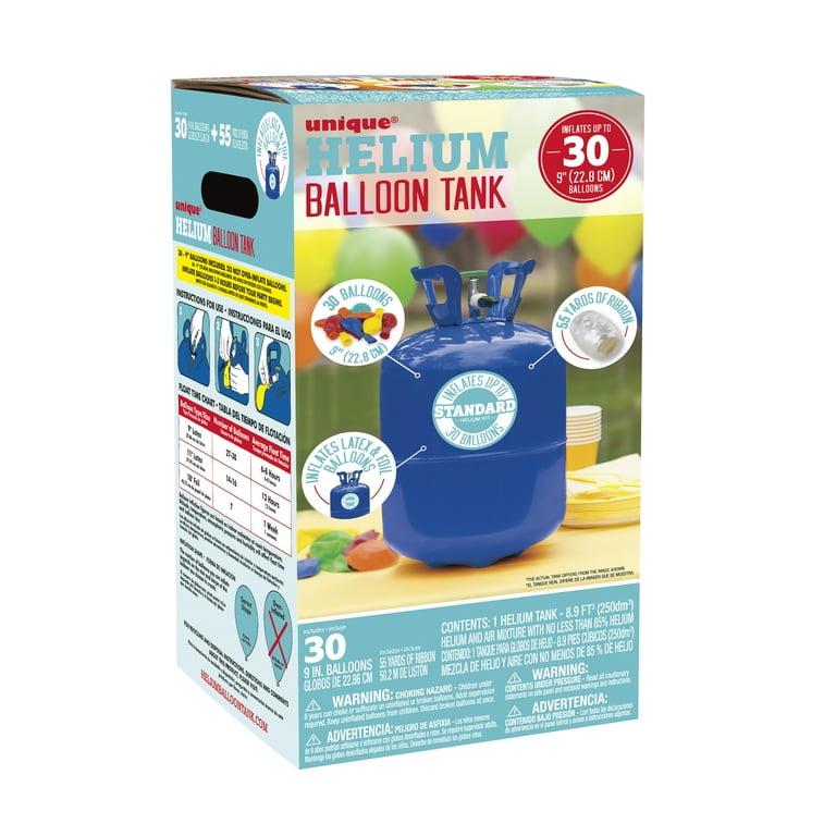 Jumbo Helium Balloon Tank Kit, Cu Ft, Includes 50 Balloons, 49% OFF