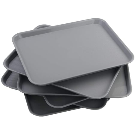 n ay Pla tic Rectangle Fa t Food Tray , Re taurant S ving Tray , Grey ...