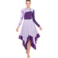 Doomiva Women Praise Dance Dresses Church Worship Dancewear Long Sleeve ...