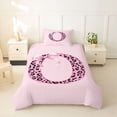 Catabedysis Bows Letter Print Twin Duvet Cover,Cheetah Monogrammed O ...