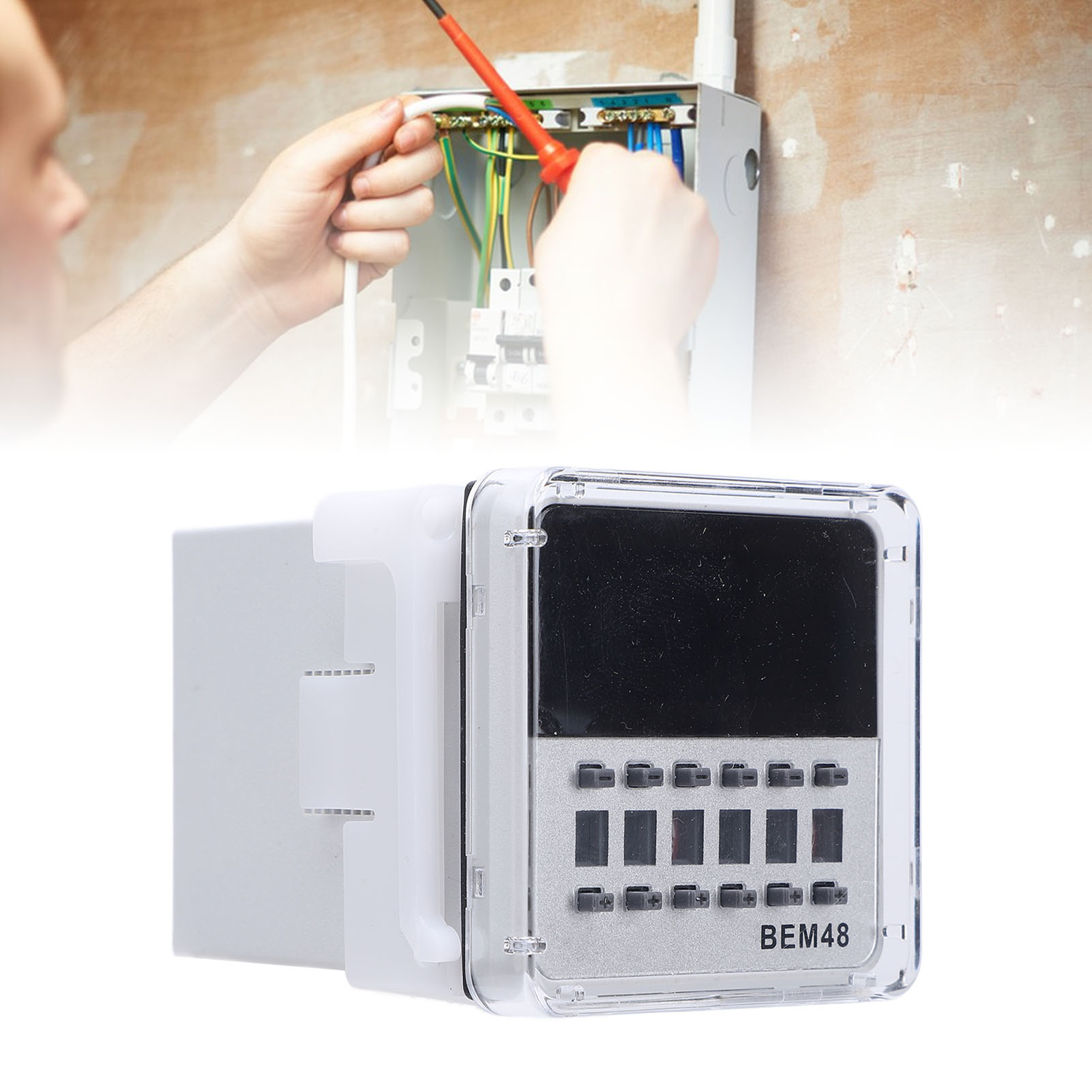 Delay Time Relay, LED Display Time Relay Reset Pause 1NO 1NC 0.1S-99H ...