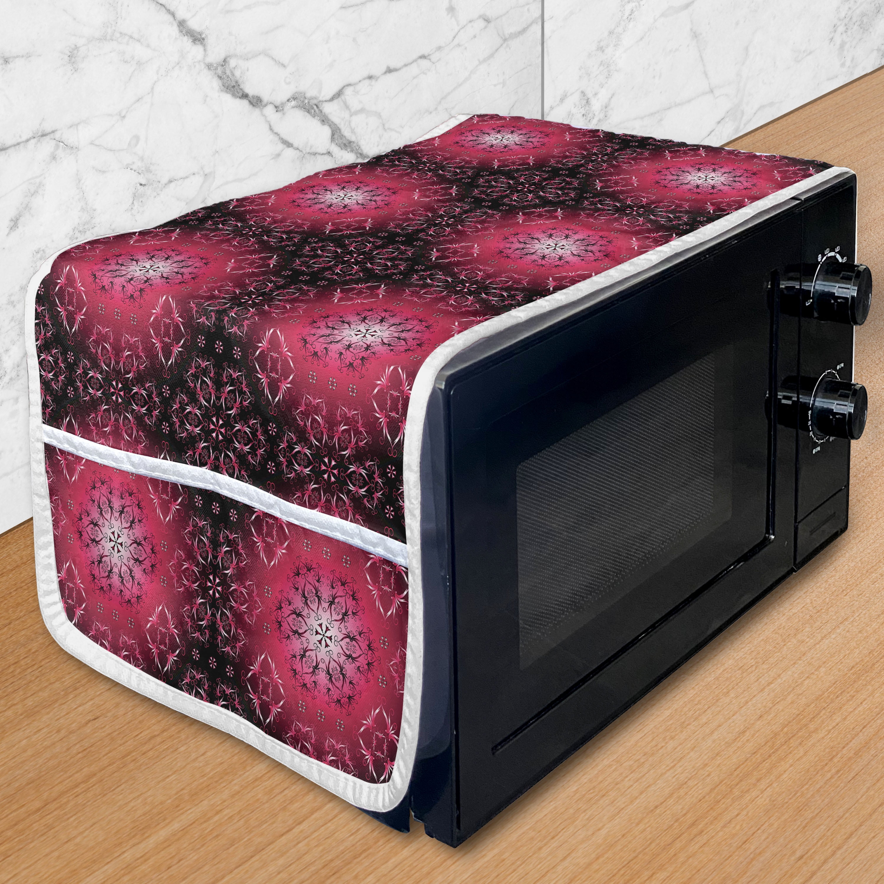 Purple Mandala Microwave Oven Cover, Vintage Psychedelic Ornamental ...