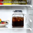 68 Oz Large Pitcher with Lid and Spout, Wide Mouth Glass Jug for Iced ...