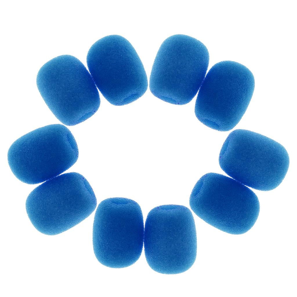 Pack/10pcs Foam Mic Windscreen for Lapel Tie Microphone, noise - Blue ...