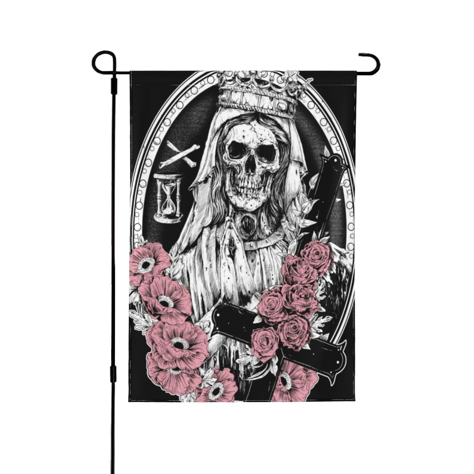 XMXY Skull Bride Crown Garden Flags Double Sided,Farmhouse Holiday Yard ...