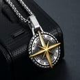 HOOUN Men's North Star Compass Pendant Necklace Protection Jewelry Box ...