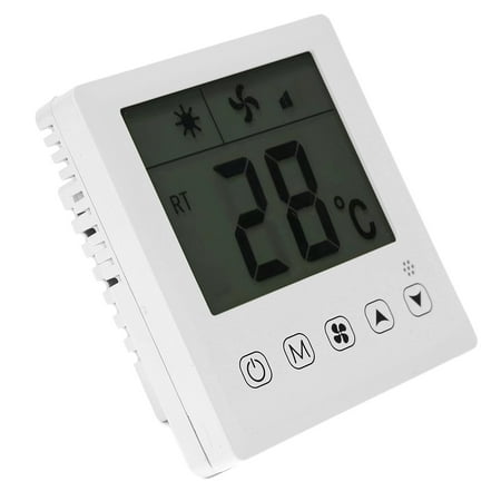 Fan Coil Thermostat, Thermostat Large Screen Lcd Display Touch Buttons ...