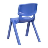 BizChair 4 Pack Blue Plastic Stackable Indoor School Chair for Kids, 12 ...