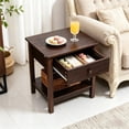 Xukmct Modern Wood Nightstand with Open Shelf, 1 Drawer Beside Table ...