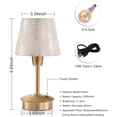 2 Pack Small Cordless Table Lamp for Restaurant Dinner Table, 5200mAh ...