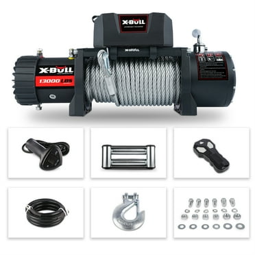 Winch-10000 Lb. Load Capacity Electric Winch Kit-12V Synthetic Rope Winch,Waterproof Ip67 ...