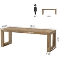 Tribesigns 78.7-Inch Dining Table for 6-8 People, Wooden Kitchen Table ...