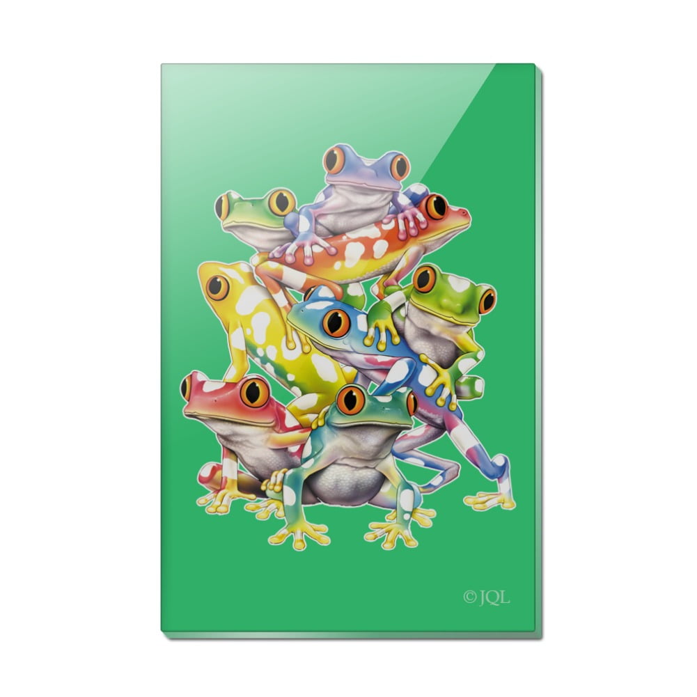 Tropical Rainforest Tree Frog Balancing Act Rectangle Acrylic Fridge ...