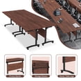 2PCS Conference Table with Wheels, 61“ Folding Conference Table, Flip ...