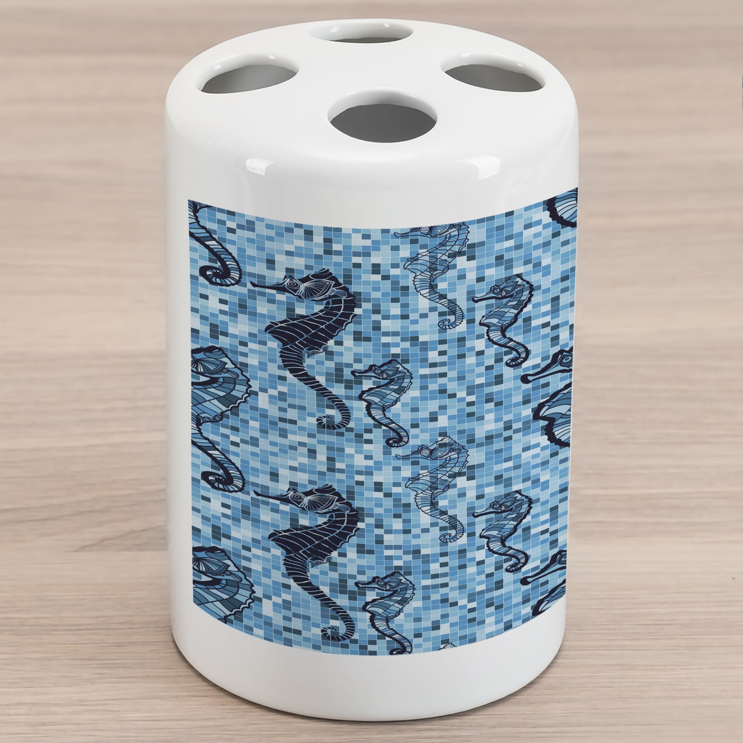 Animal Ceramic Toothbrush Holder, Mosaic Tile Pattern Nautical Ocean ...