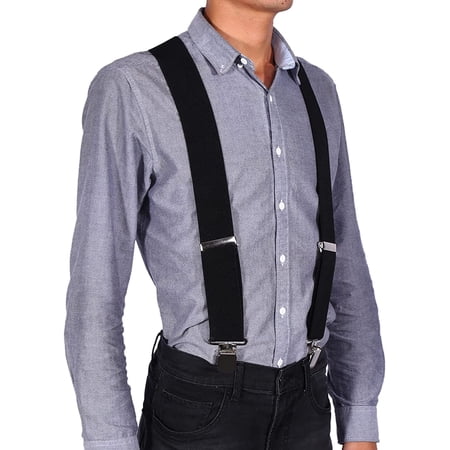 Trouser Braces, Men Clip‑On Suspenders Adjustable Strong Trouser Braces ...