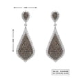 2.69 Cttw Round Cut Natural White & Blue Diamond Drop Dangle Earrings ...