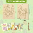 1 Set Unfinished Wood DIY Painting Pendant Decoration Hemp Rope Easter ...