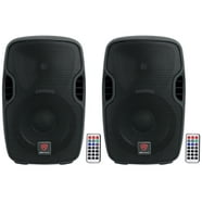 "MR DJ Dual 15"" 3Way 5000W Portable Bluetooth DJ Speaker with MIC, USB ...