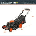 "Yard Max 22"" 201cc 6 Speed CVT RWD 3-in-1 Gas Powered Lawn Mower ...